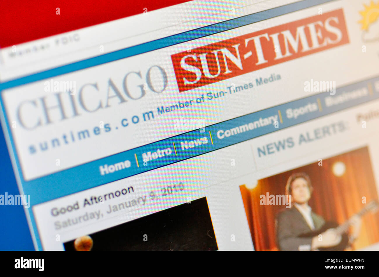 Chicago Sun website Stock Photo - Alamy