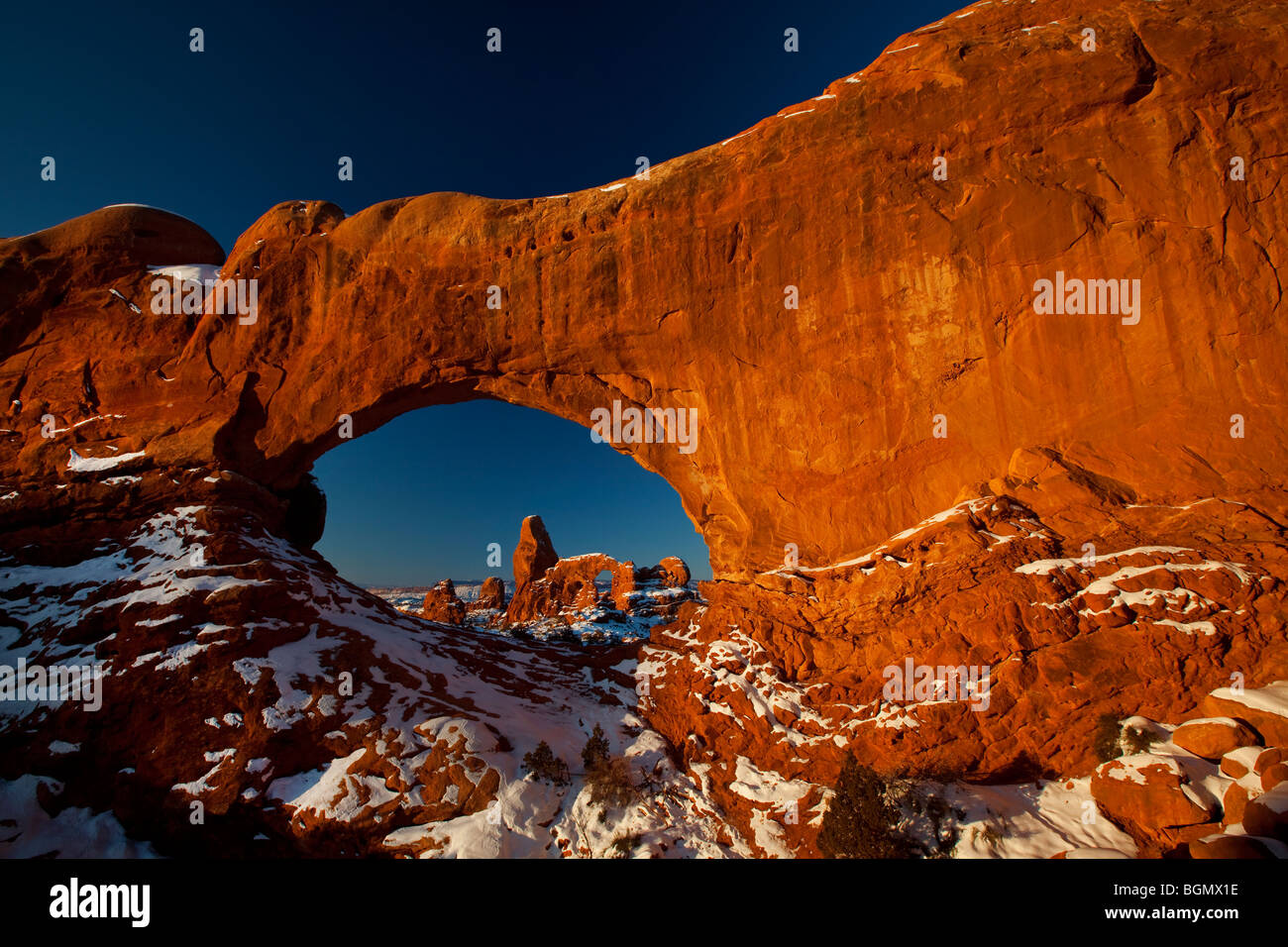 South Window Arch with Turret Arch in Background, Arches National Park ...