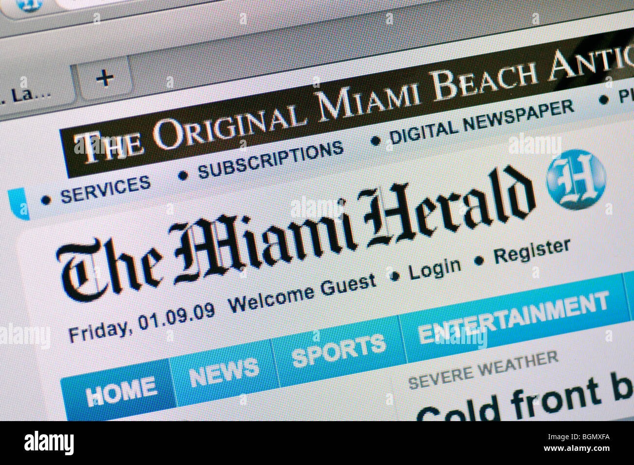 The Miami Herald website Stock Photo - Alamy