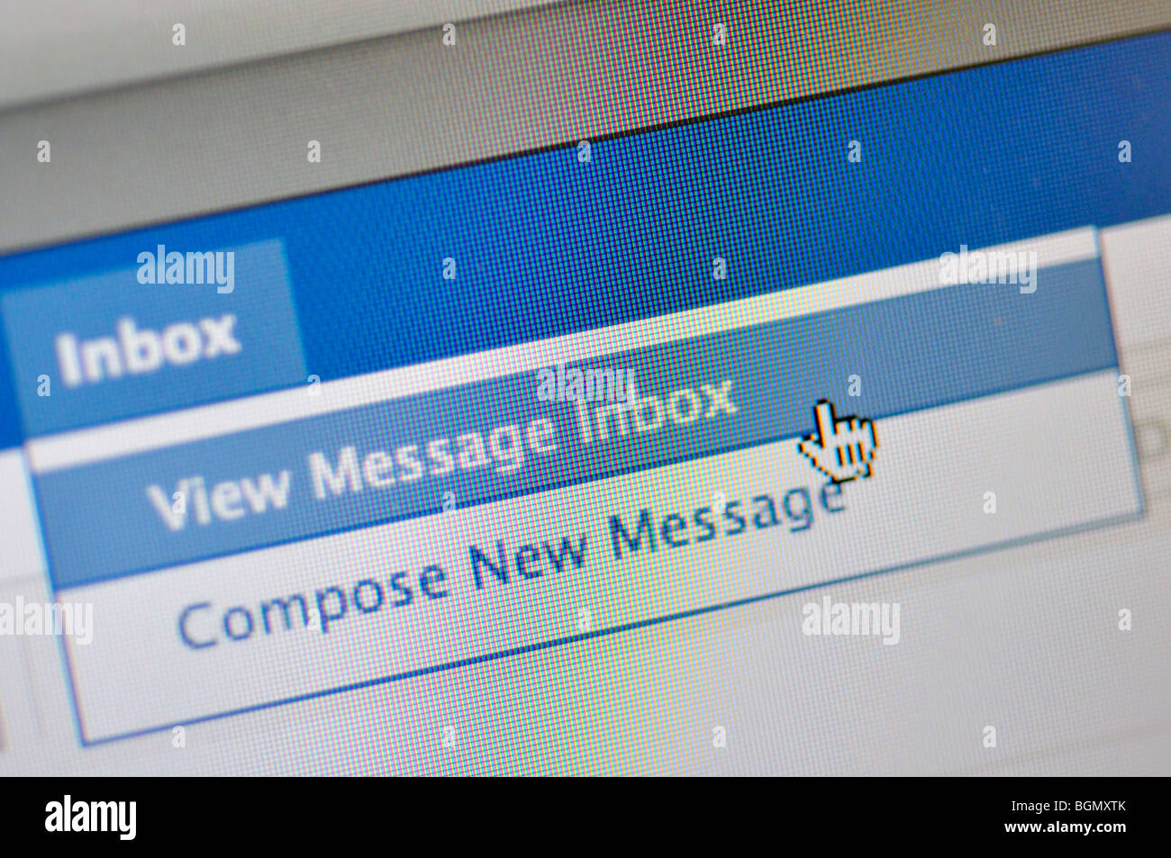 Facebook message inbox Stock Photo - Alamy