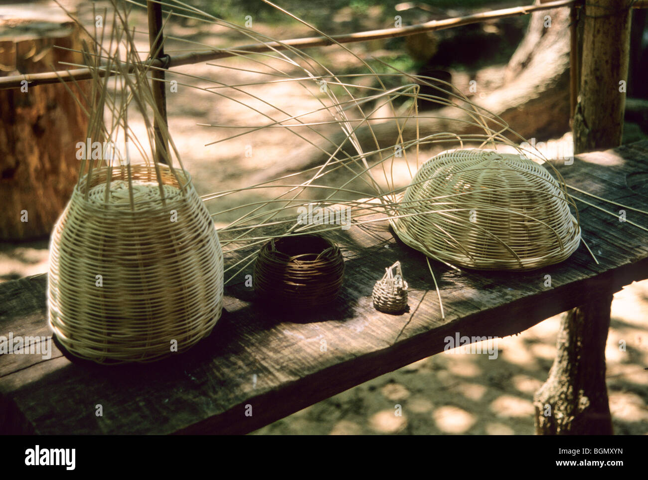 Traditional Cherokee baskets made from the vines of honey suckle ...