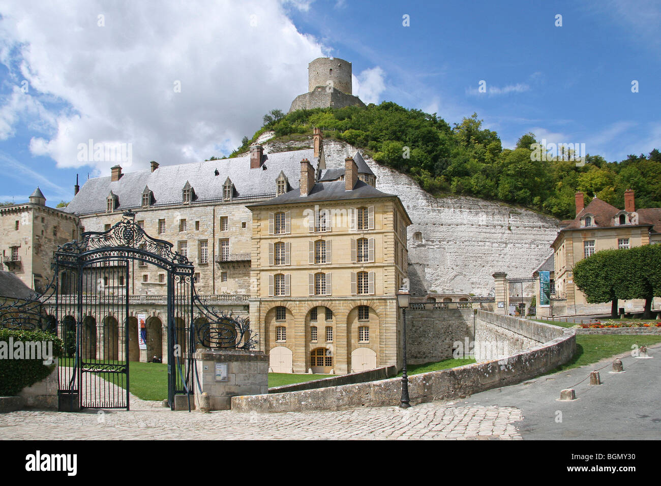 La Roche Guyon, historical village along the river Seine, Normandy ...