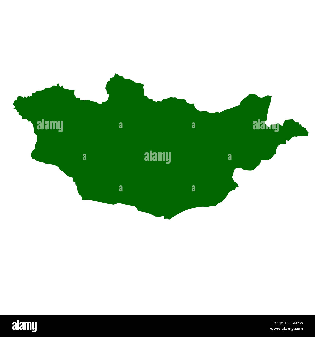 Mongolia map isolated on white background Stock Photo - Alamy