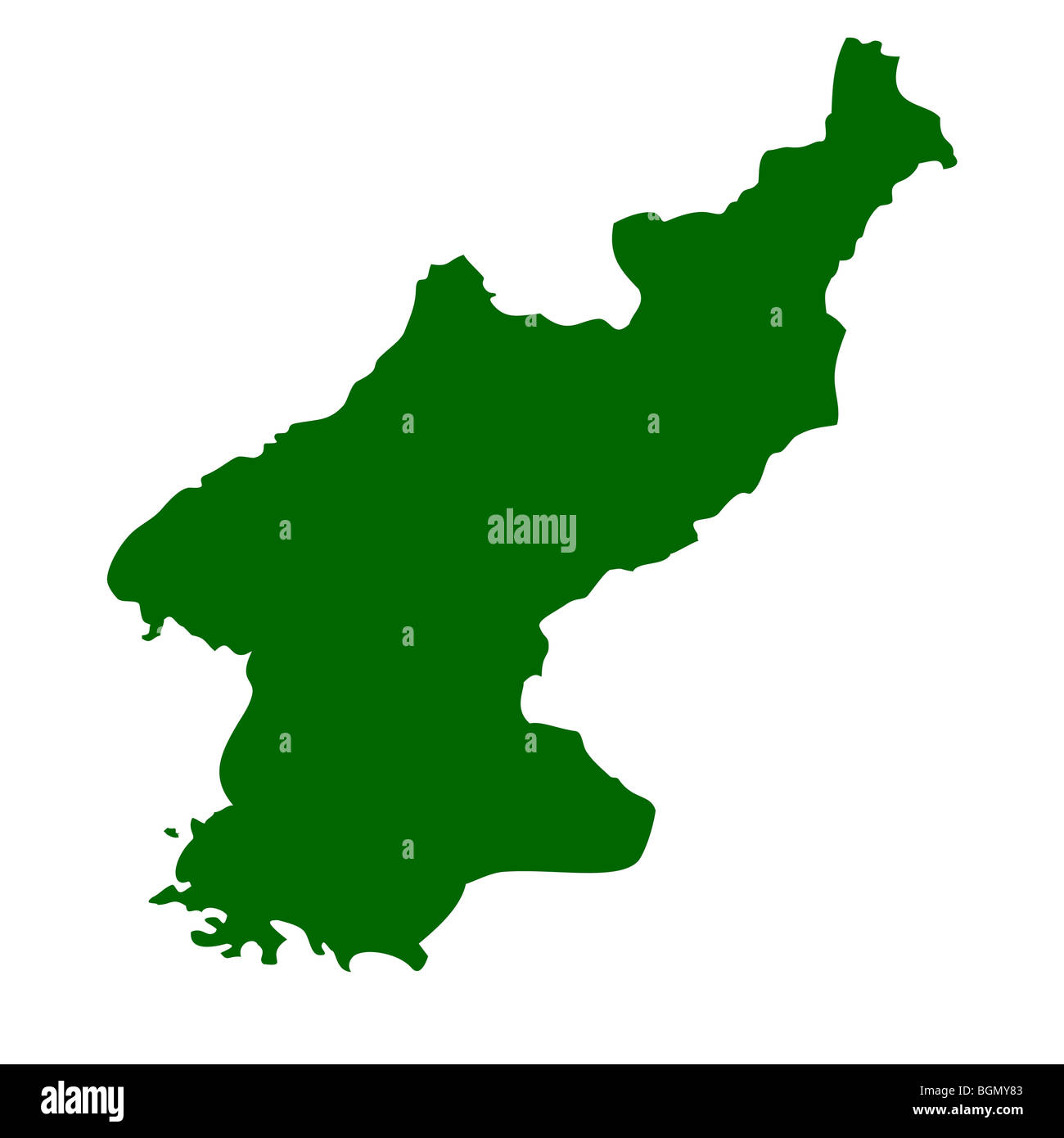 Korea map Cut Out Stock Images & Pictures - Alamy