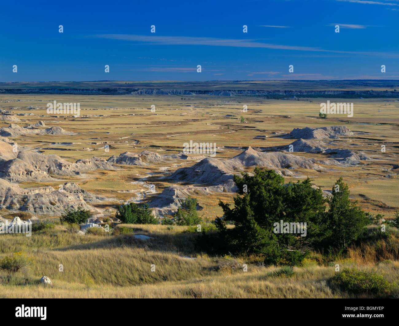 view from Cliff Shelf, Badlands National Park, South Dakota Stock Photo ...