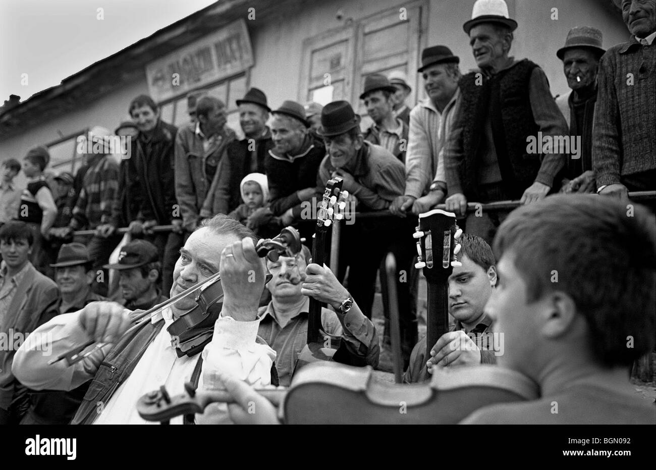 Party crowd on music Black and White Stock Photos & Images - Alamy