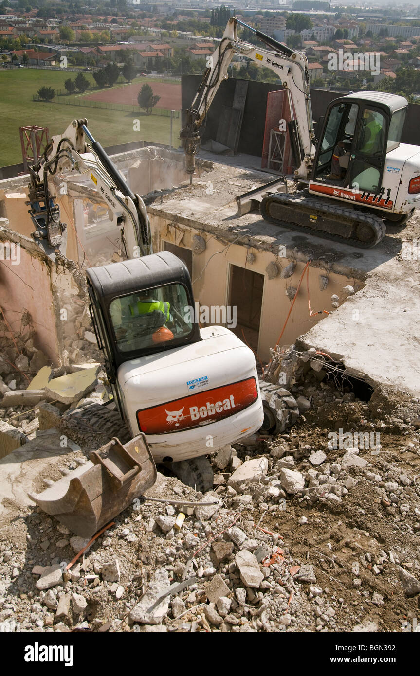 Concrete floor demolition excavator hi-res stock photography and images ...
