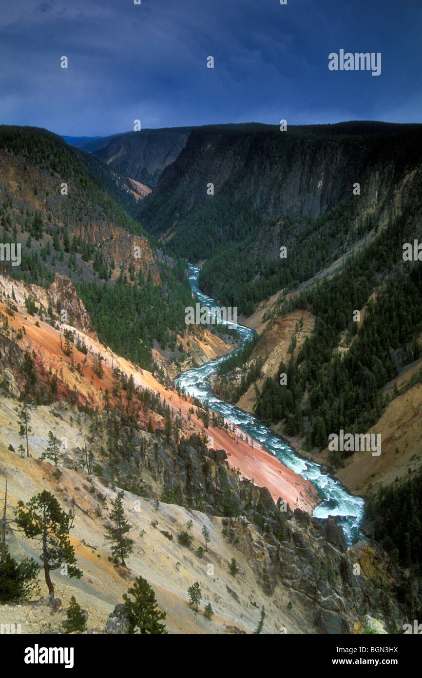 Grand Canyon and the Yellowstone River, seen from Inspiration Point ...