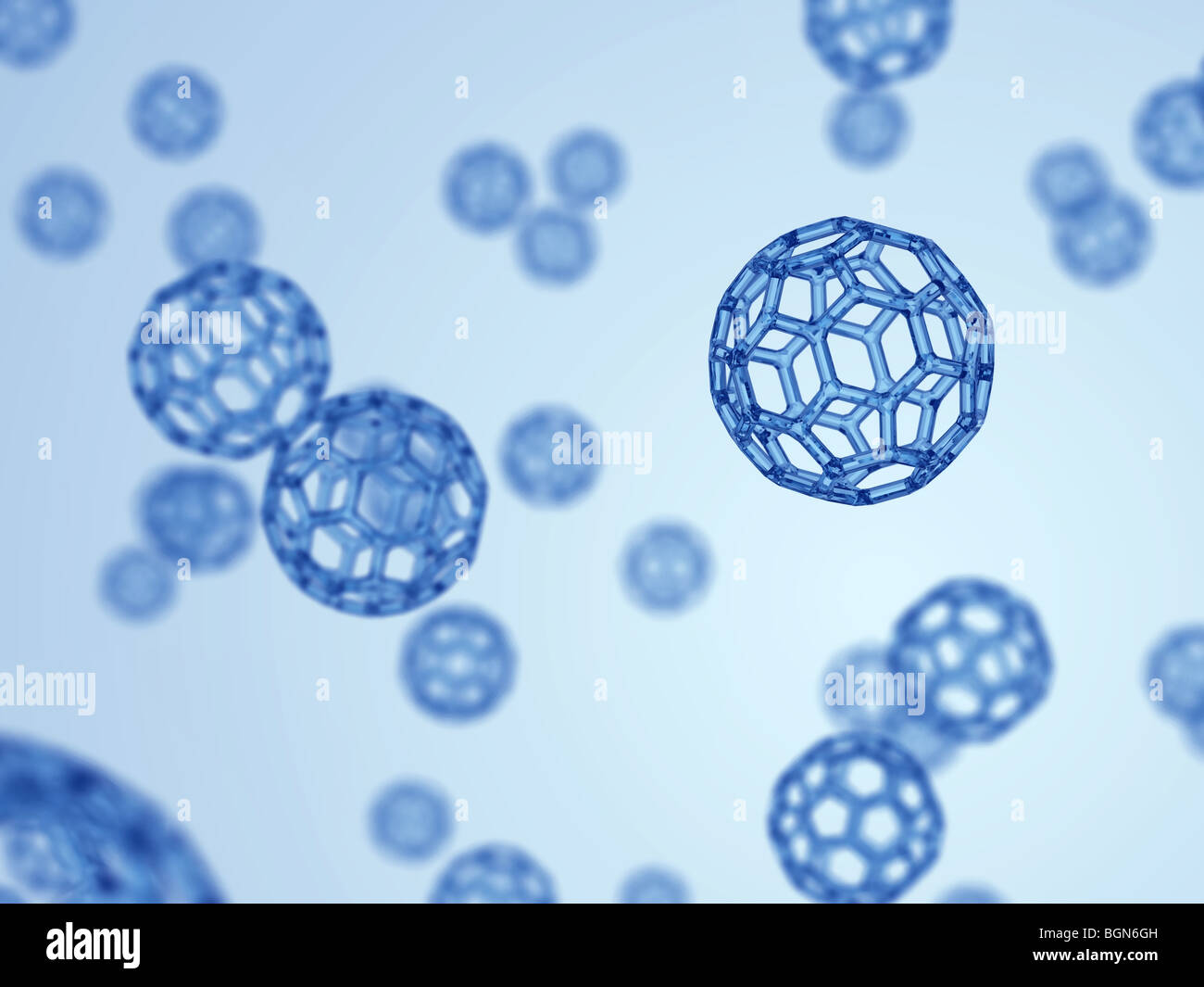 Blue particles abstract science molecule cell hi-res stock photography ...
