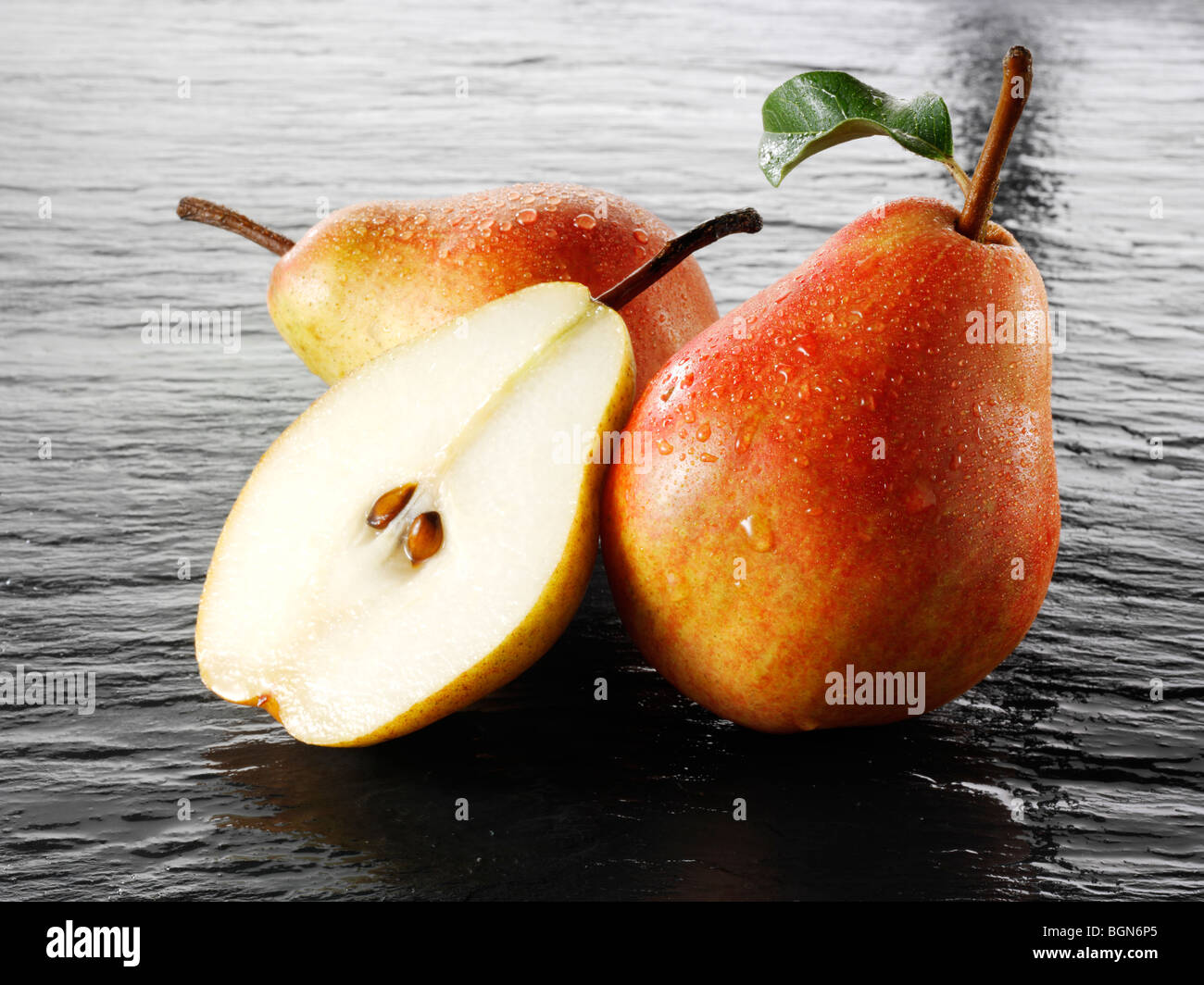 Fresh Red Williams Pears Whole High Resolution Stock Photography and ...