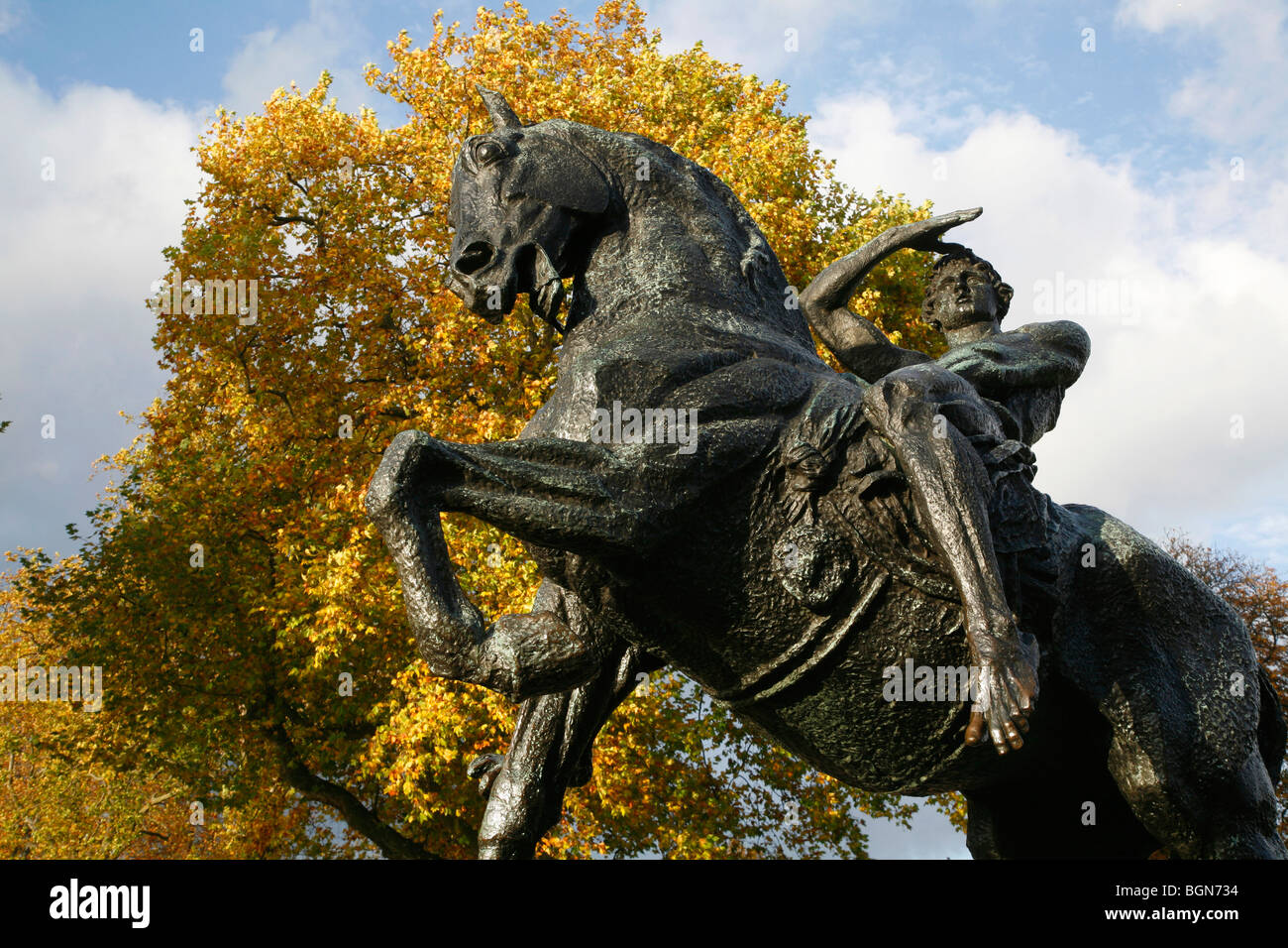 Statue of Physical Energy in Kensington Gardens, London, UK Stock Photo ...