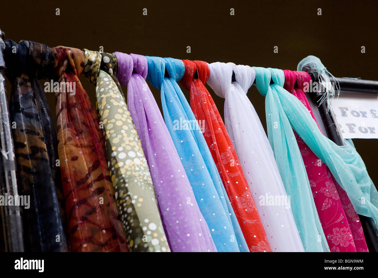 Beautiful colourful scarfes Stock Photo - Alamy