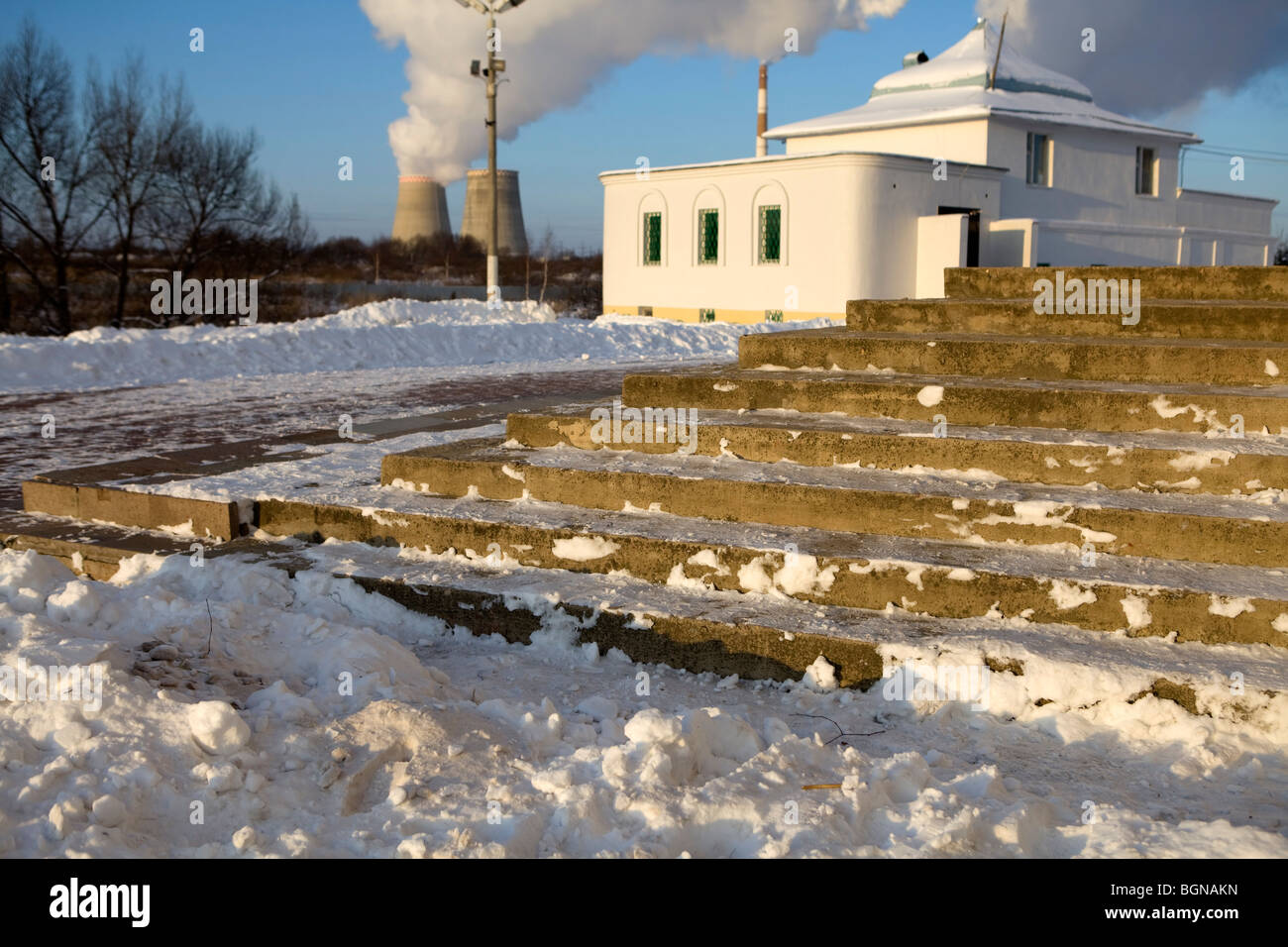 village of Tainiskoye district of Mytishchi. Russia. Junction between ...