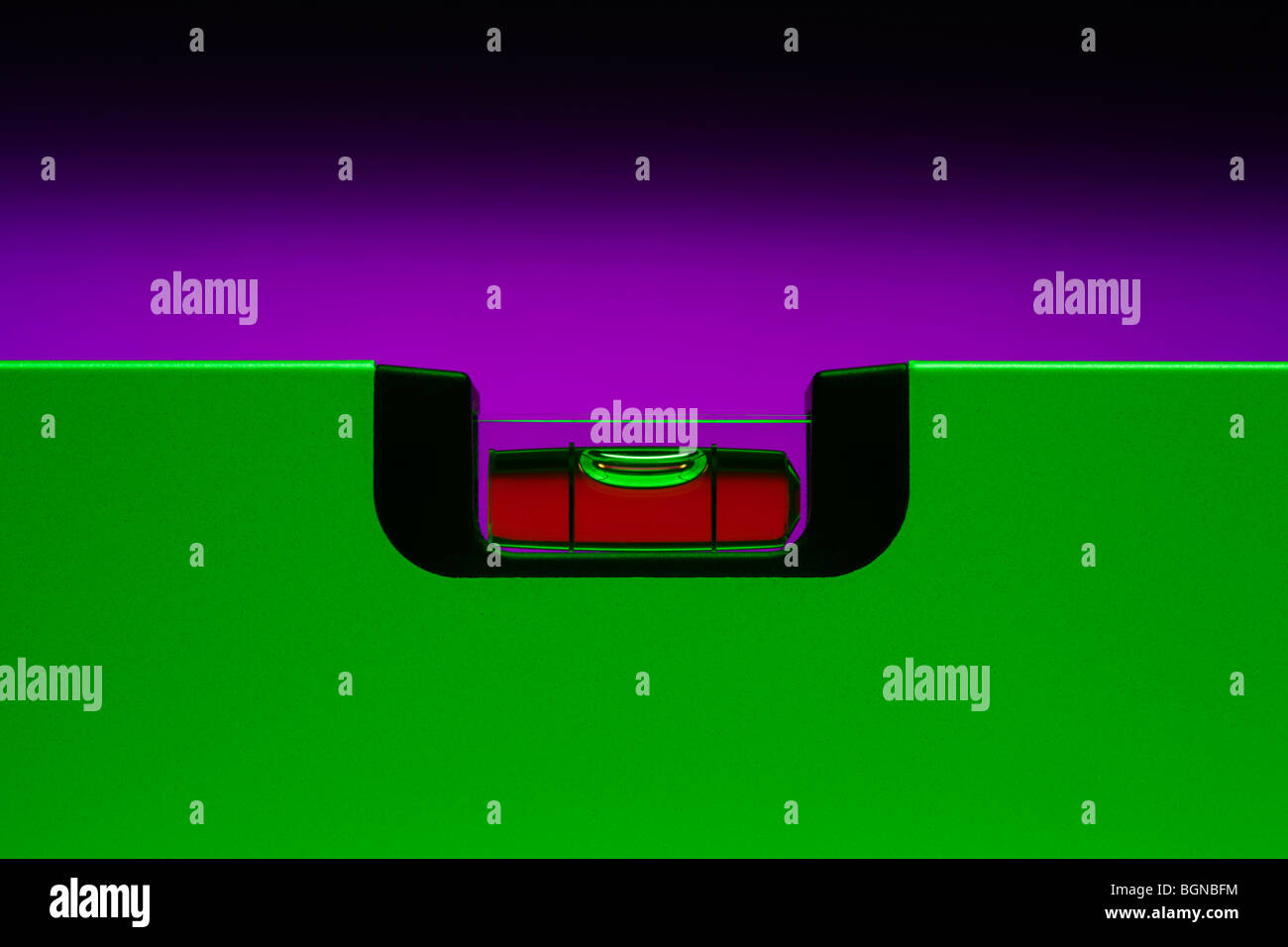 Green Spirit Level Stock Photo - Alamy