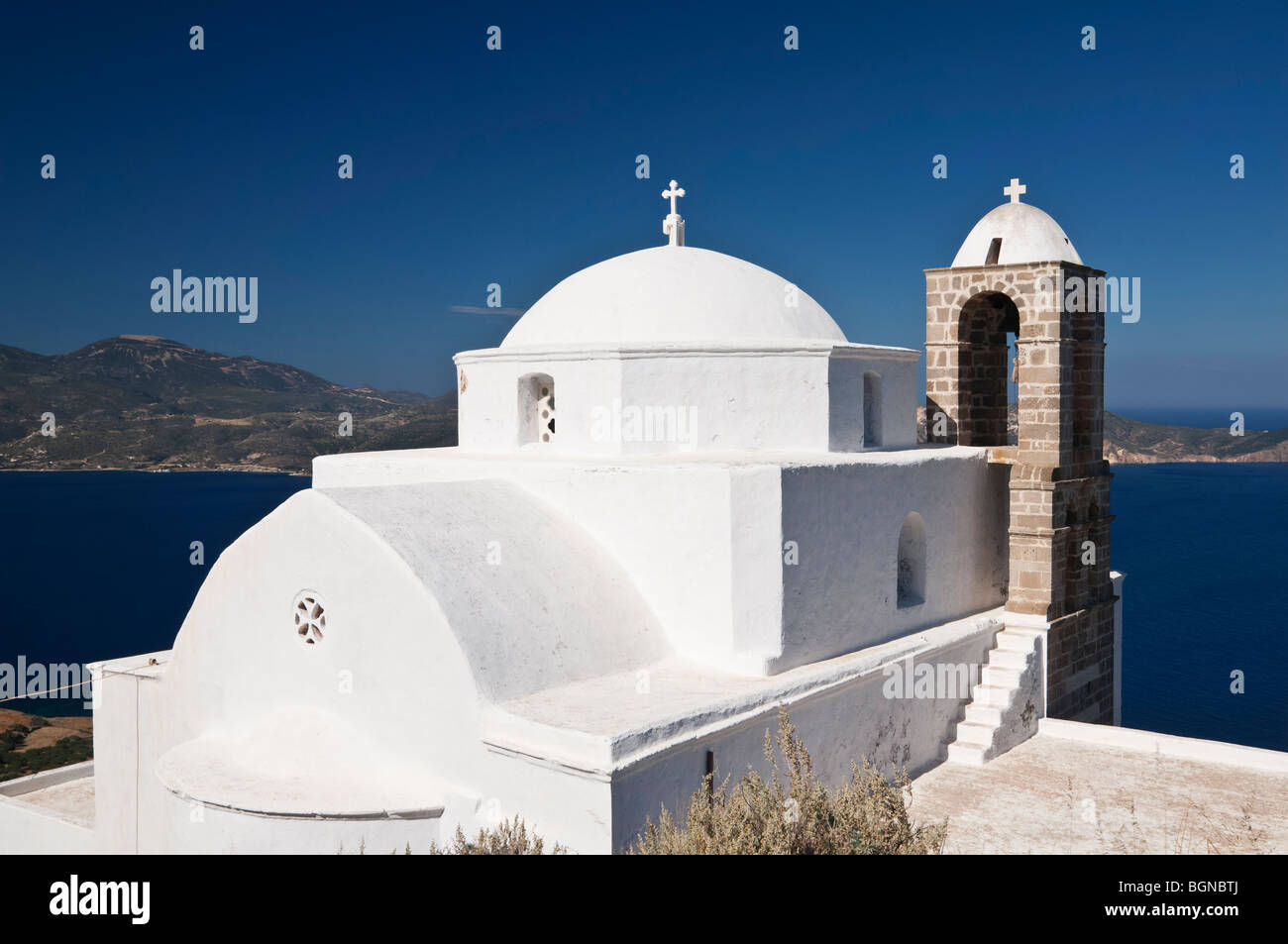 Panagia Thalassitra in the Kastro area, Milos Island, Greece Stock ...