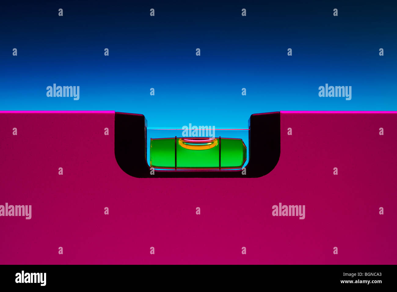 Pink Spirit Level Stock Photo - Alamy
