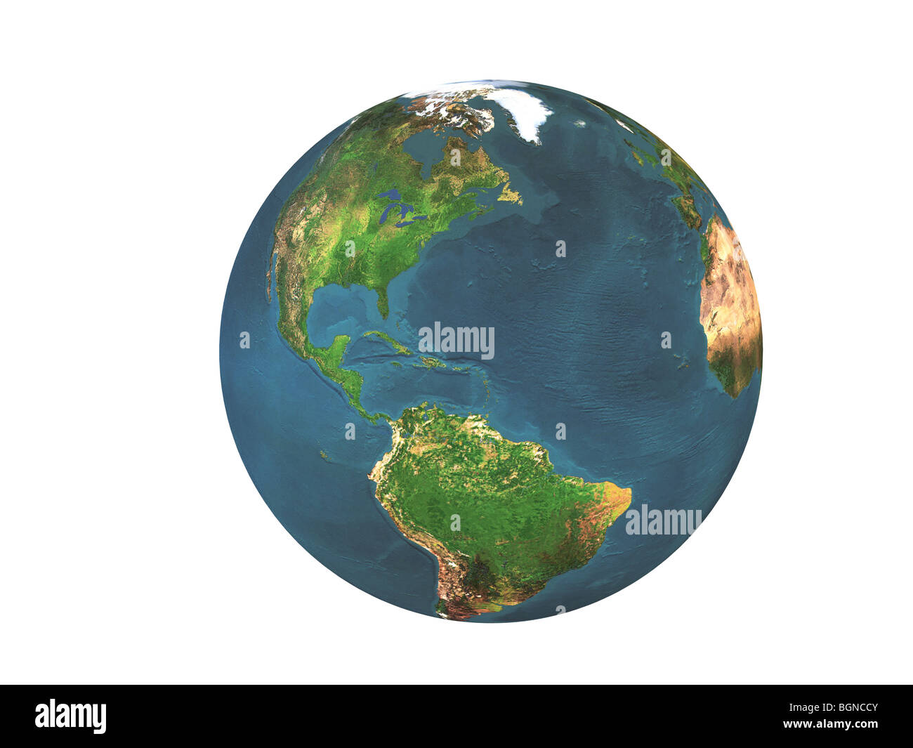 Green earth globe isolated Cut Out Stock Images & Pictures - Alamy