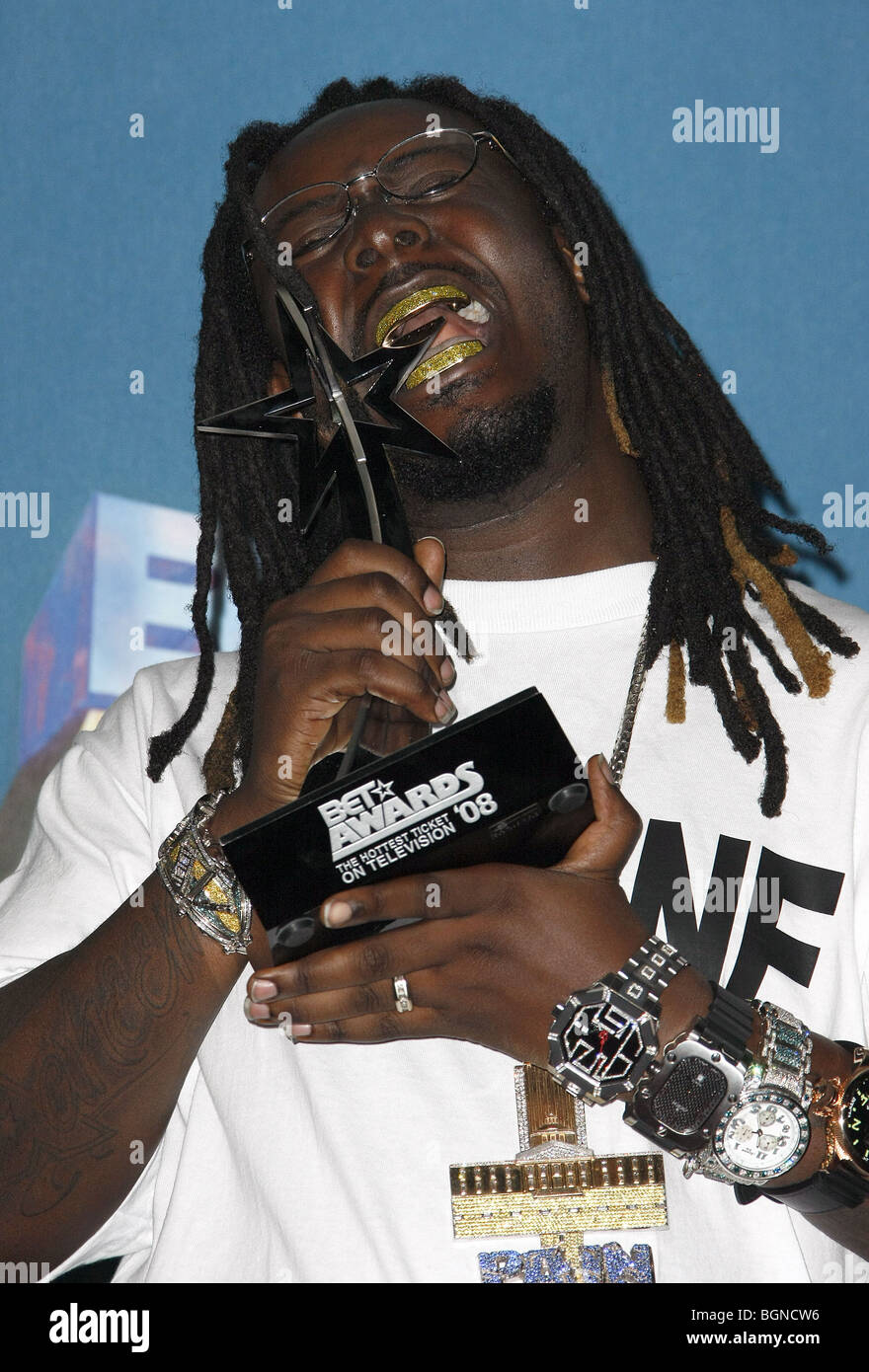 T-PAIN BET AWARDS 08 PRESSROOM SHRINE DOWNTOWN LOS ANGELES USA 24 June ...