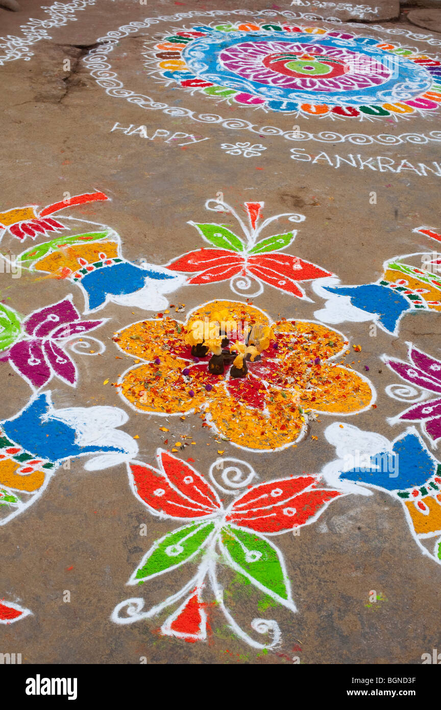 Rangoli festival designs in indian hi-res stock photography and images ...