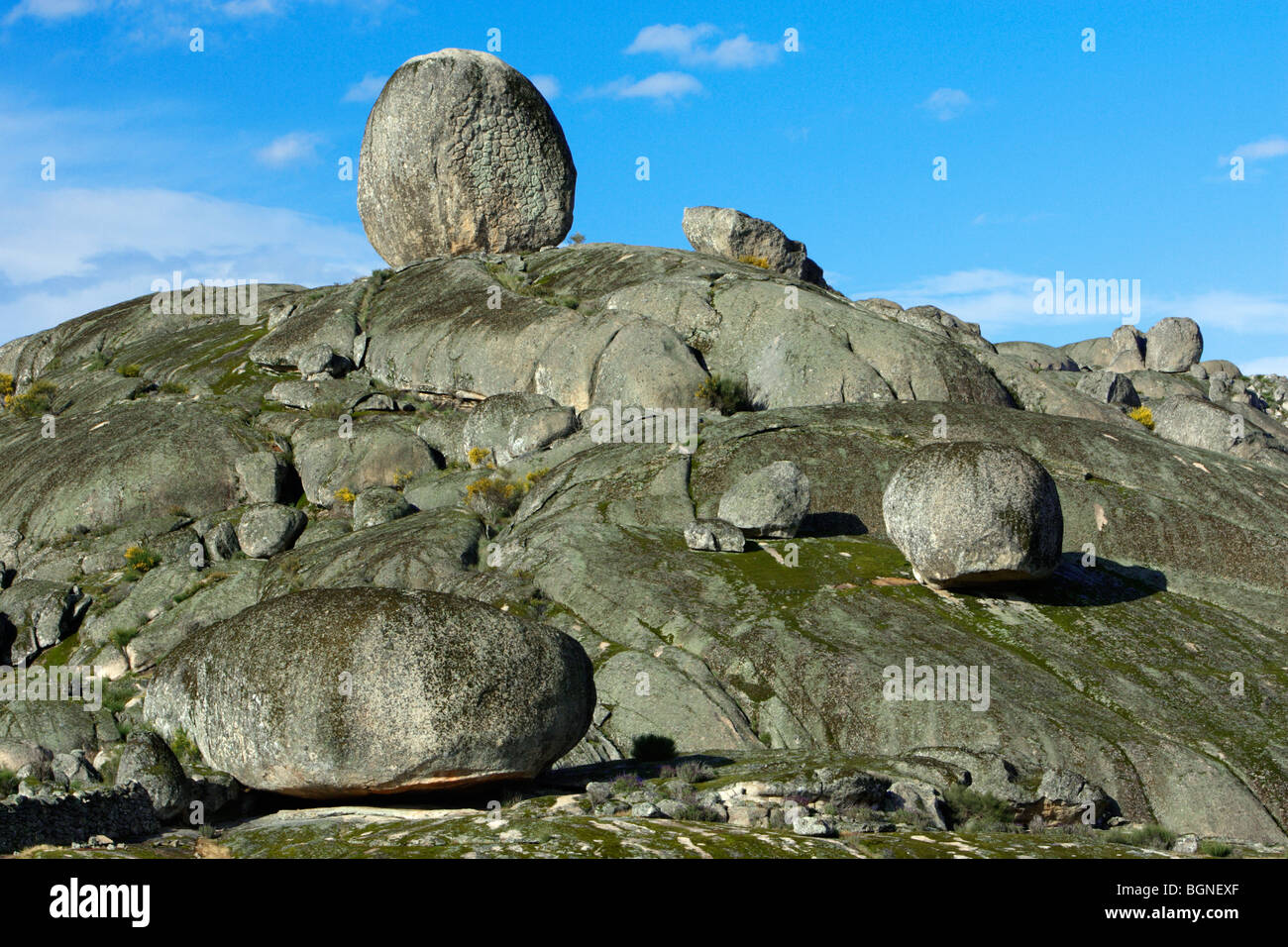 Granite Boulder terrain, Valencia de Alcantara, Extremadura, Spain ...