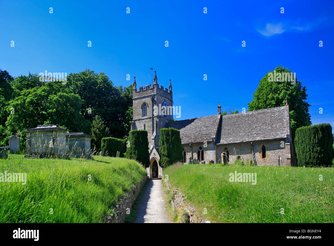 St Peters Parish Church Upper Slaughter village Gloucestershire ...