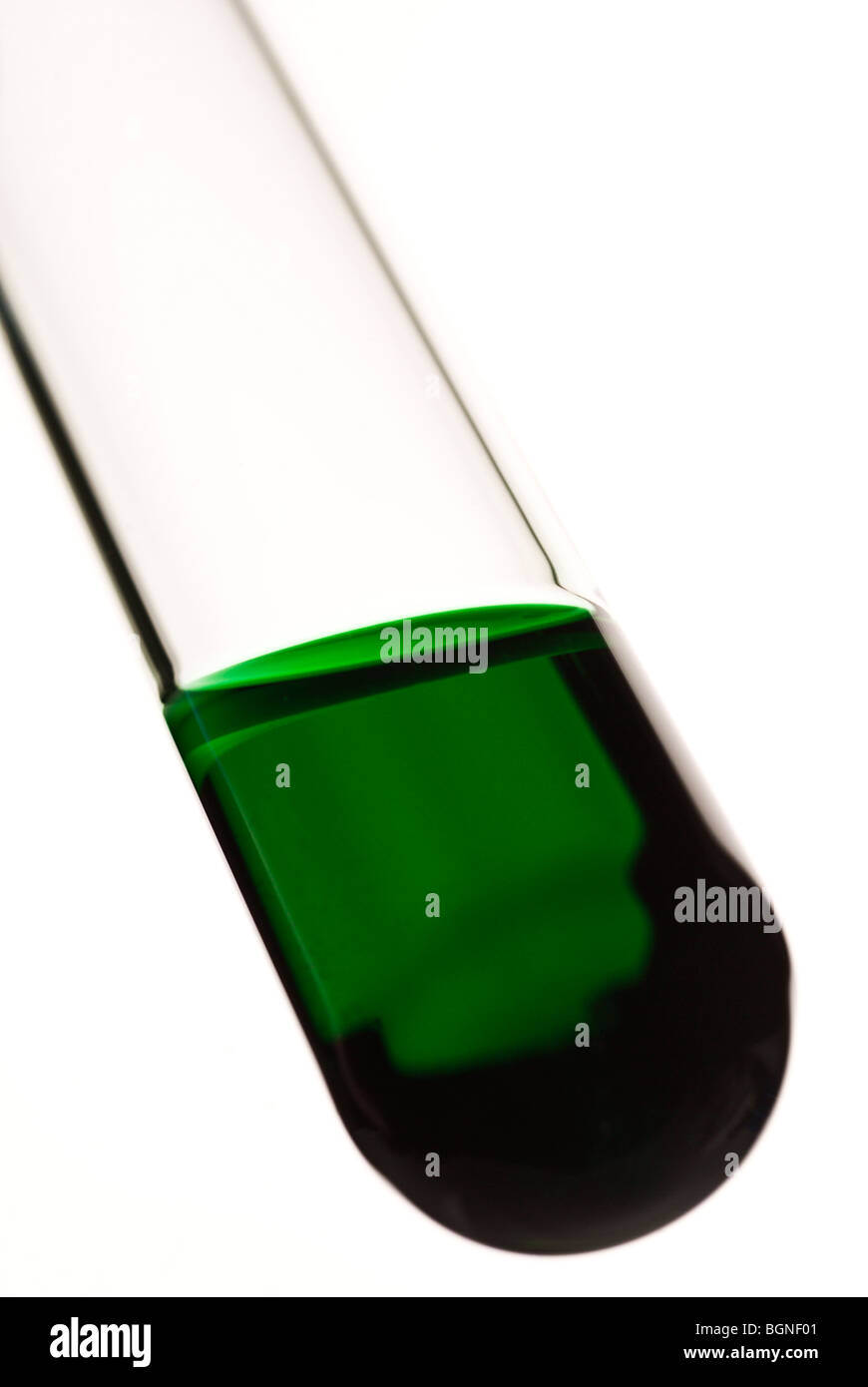 test tube with green sample Stock Photo - Alamy