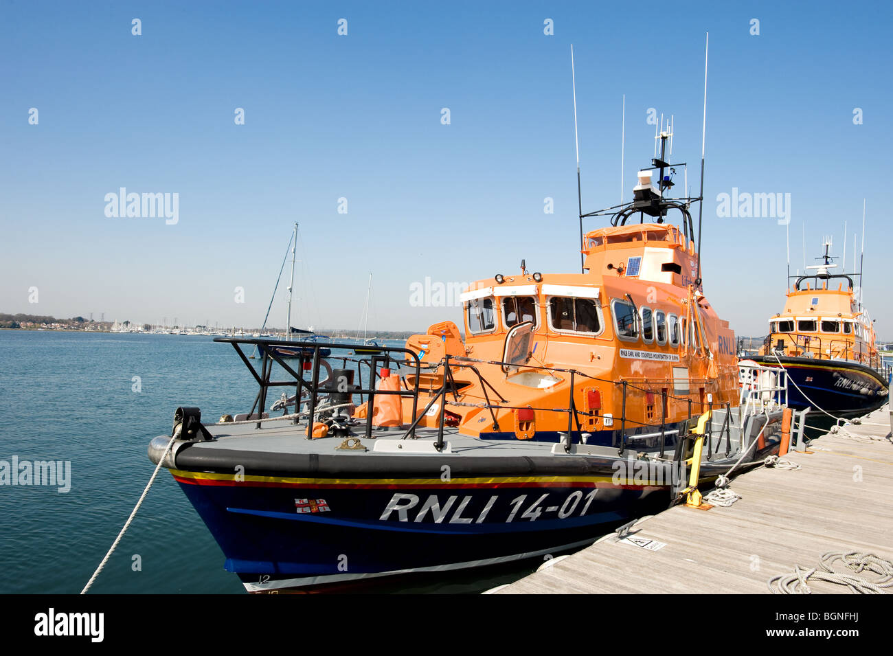 Lifeboat moored at the RNLI Headquarters Poole Dorset Stock Photo - Alamy