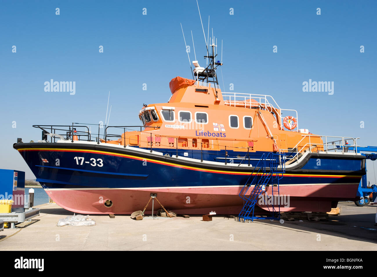 Lifeboat moored at the RNLI Headquarters Poole Dorset Stock Photo - Alamy