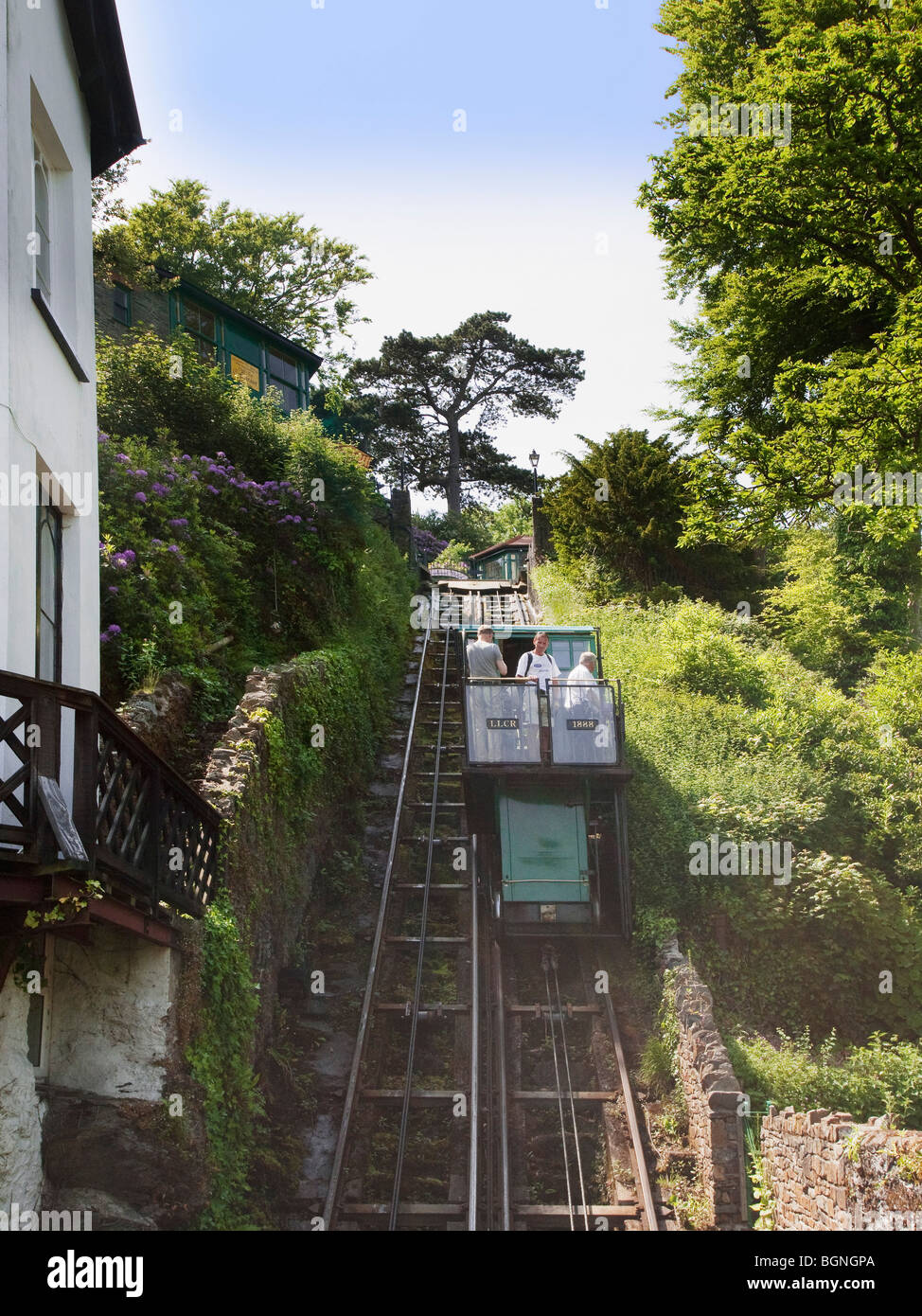 the cliff railway a lynton devon Stock Photo - Alamy
