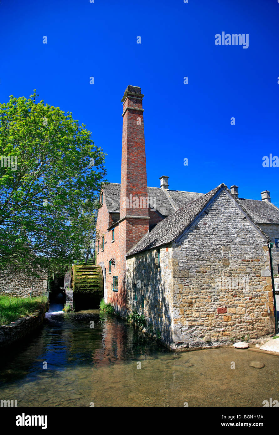 Old Mill River Eye Lower Slaughter village Gloucestershire Cotswolds ...