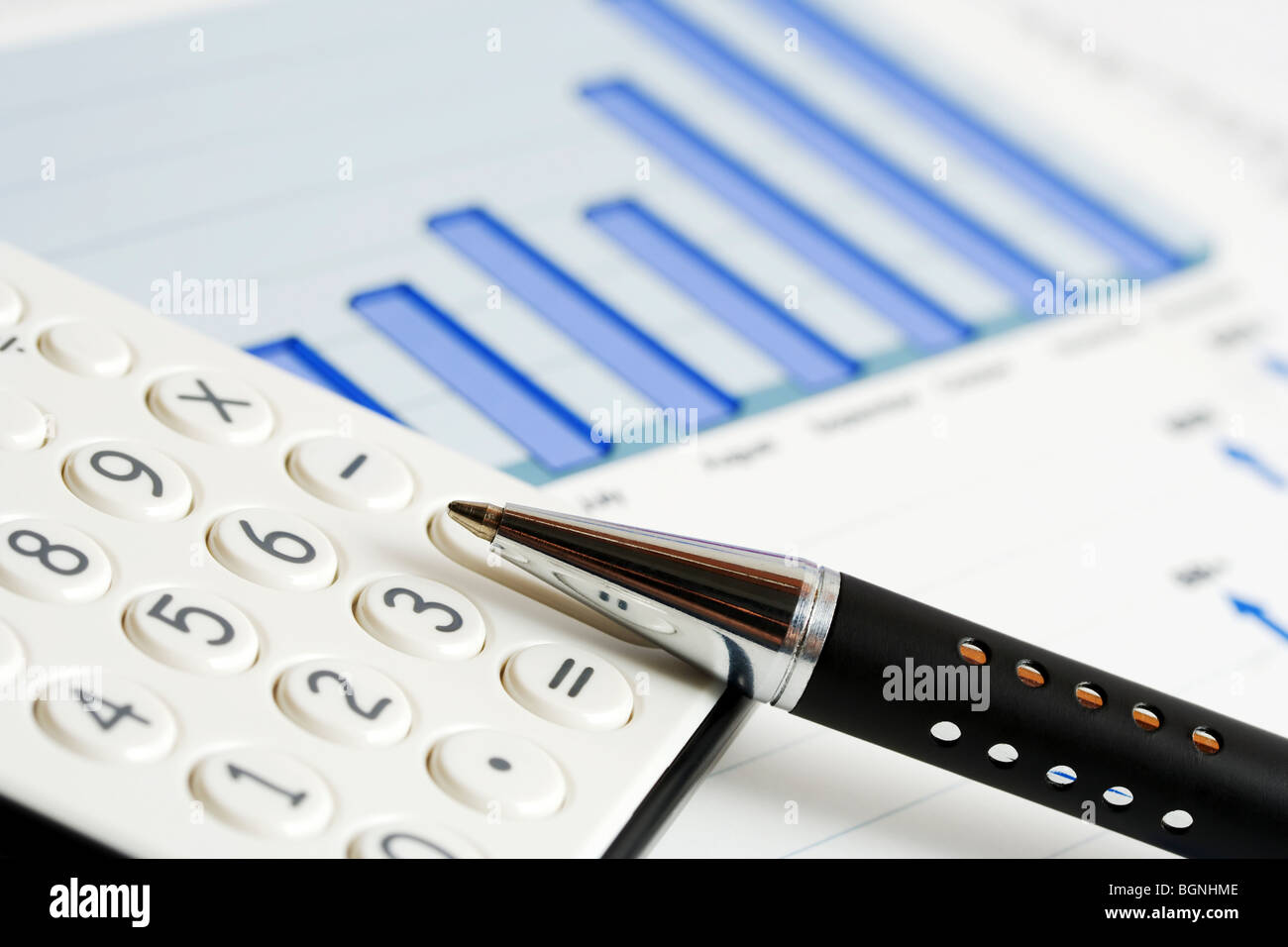 Financial balance and stock market reports Stock Photo - Alamy