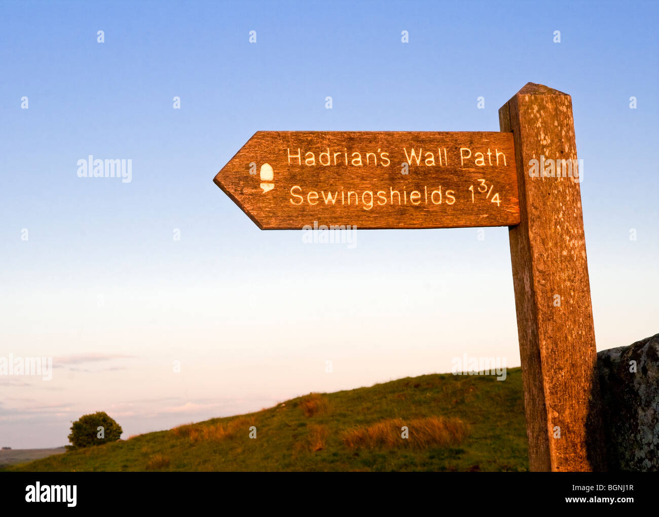 Hadrians wall path sign hi-res stock photography and images - Alamy