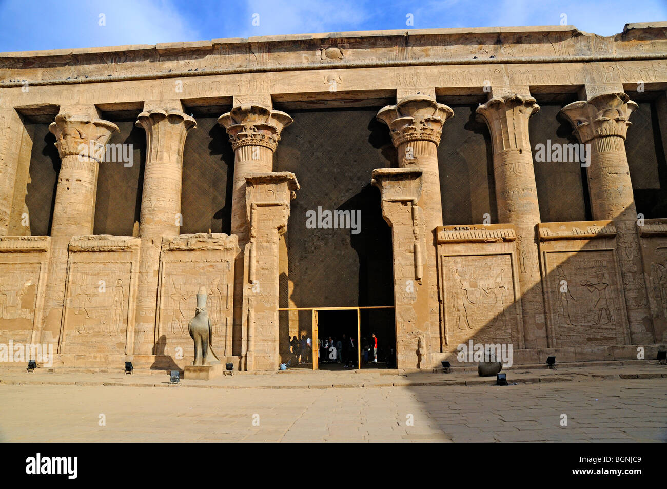 The Temple of Horus at Edfu in Egypt, one of the best preserved Temples ...