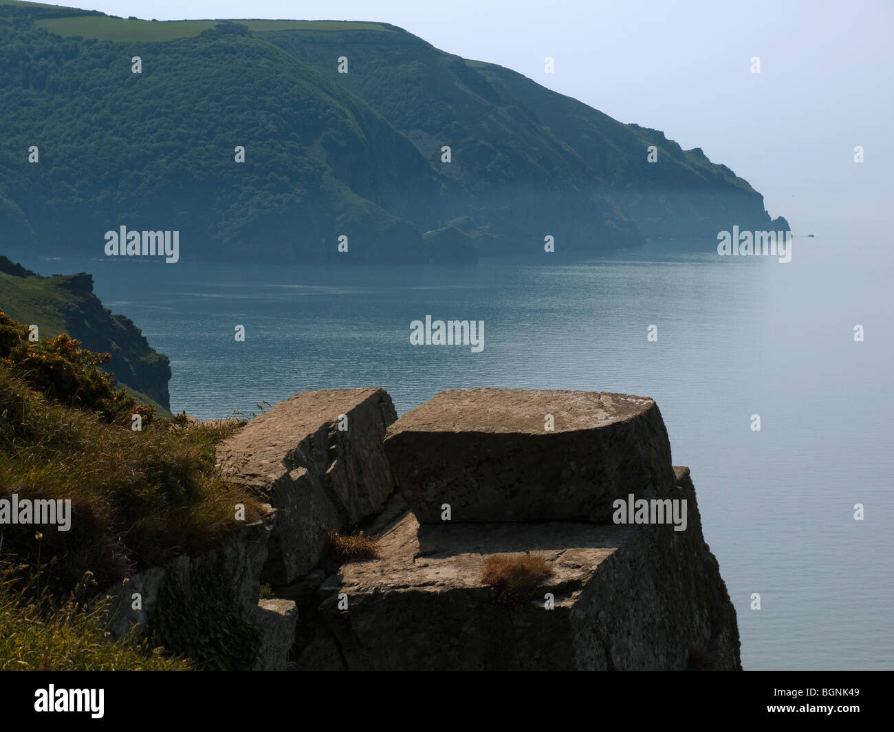 views of the the coast of the valley of the rocks lynton devon along ...