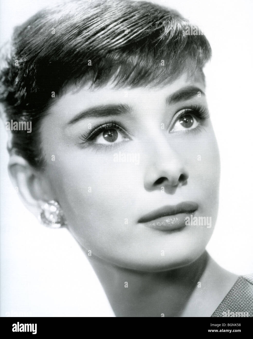 AUDREY HEPBURN - Belgian-born film actress about 1957 Stock Photo - Alamy