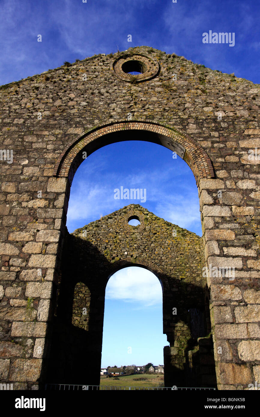 Cornish Engine House Great Wheal Francis Cornwall UK Stock Photo - Alamy