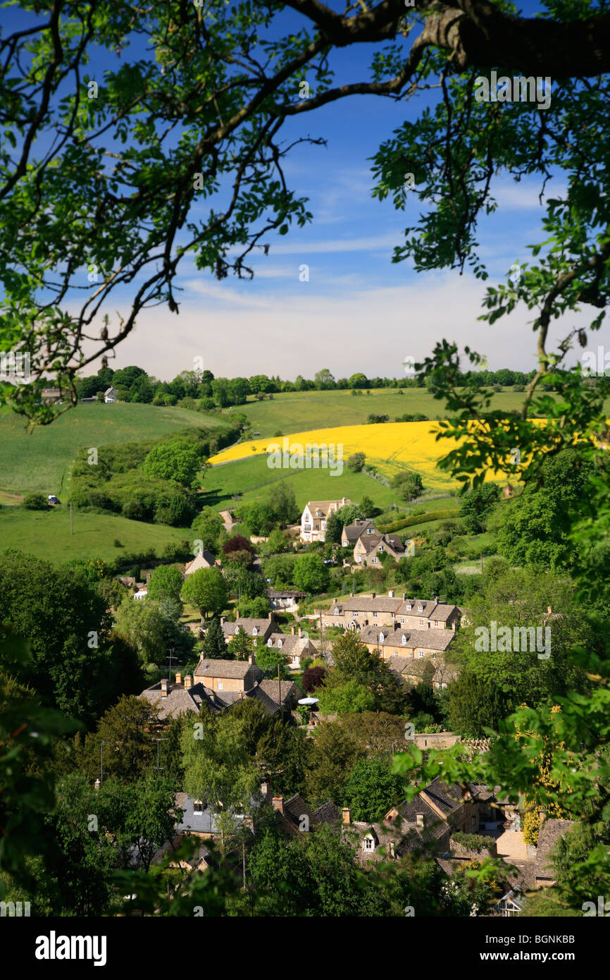 Landscape view Stone Built Cottages Naunton Village Gloucestershire ...