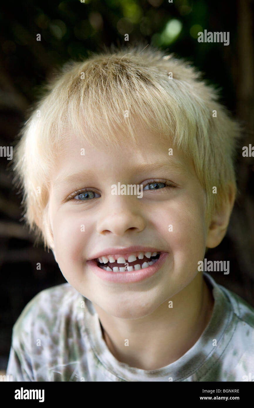 Happy kid smiling. Positive concept Stock Photo - Alamy