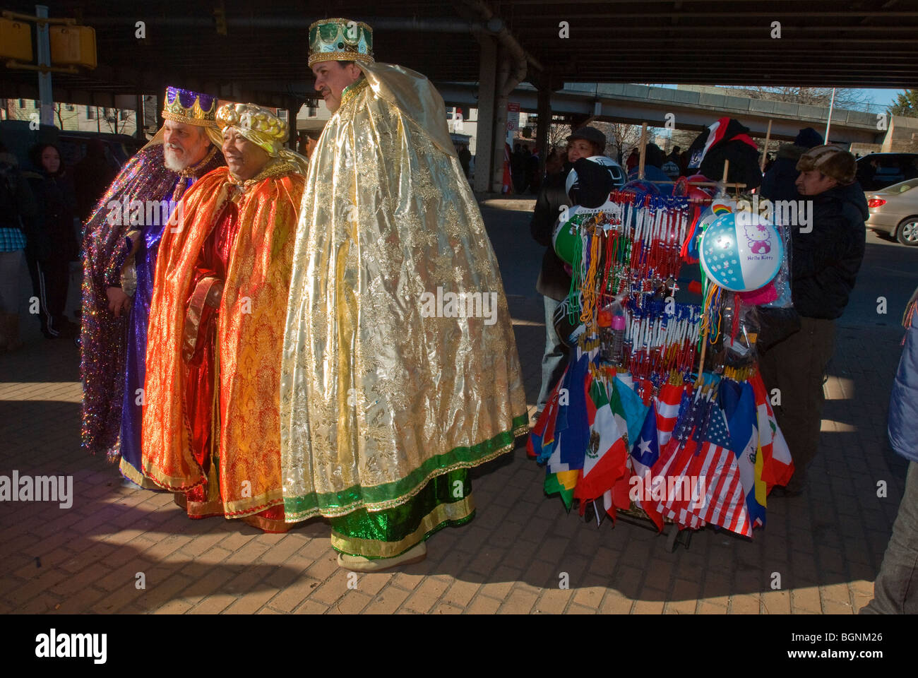 The Three Kings pose for photos prior to the annual Three Kings Day ...