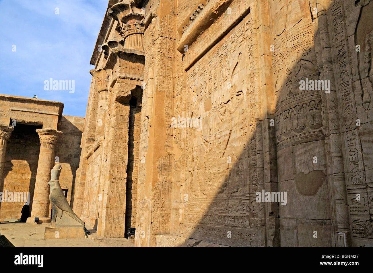 The Temple of Horus at Edfu in Egypt, one of the best preserved Temples ...