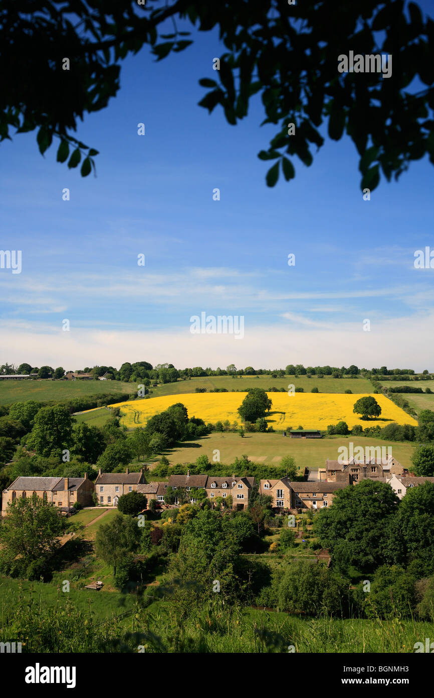 Landscape view Stone Built Cottages Naunton Village Gloucestershire ...