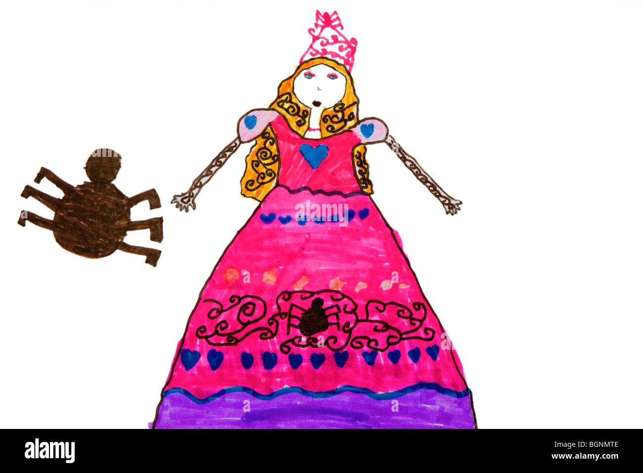 princess with spider Stock Photo - Alamy