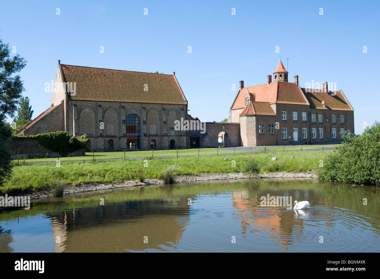 Abbey farm Ten Bogaerde, Koksijde, West Flanders, Belgium Stock Photo ...