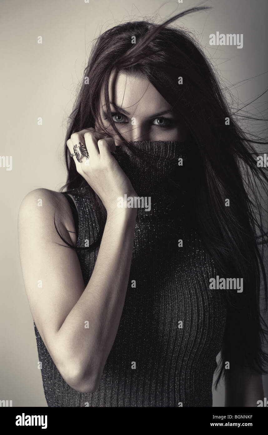 High collar hi-res stock photography and images - Alamy