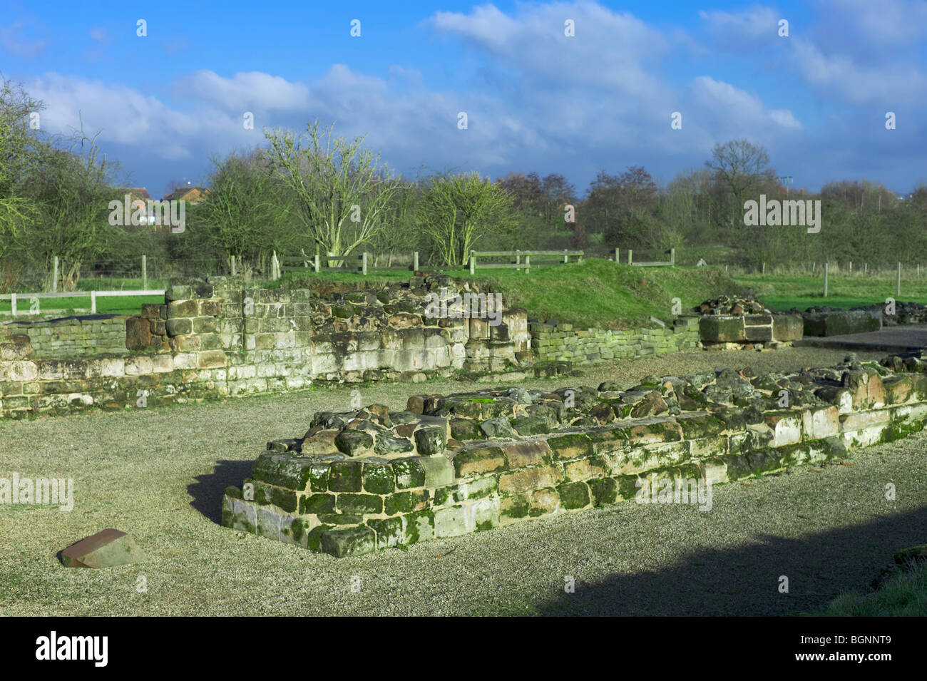 the ruins of bordesley abbey in redditch worcestershire inthe midlands ...