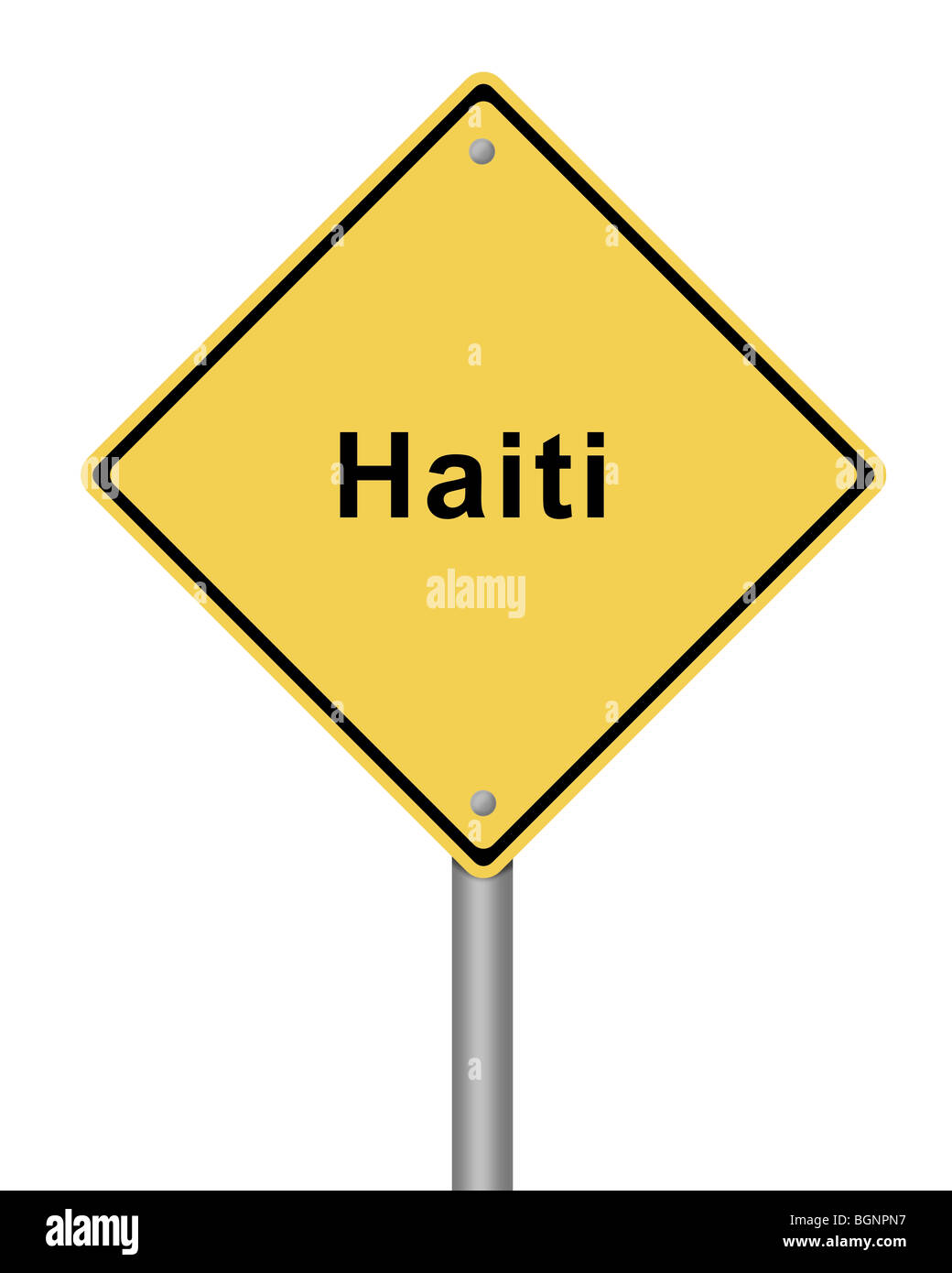 Haiti Warning Sign Stock Photo - Alamy