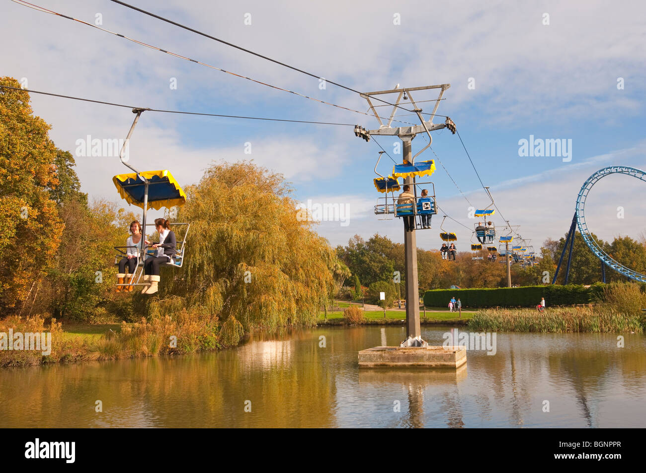 The Chair Lift ride at Pleasurewood Hills Theme Leisure Park at Gunton ...