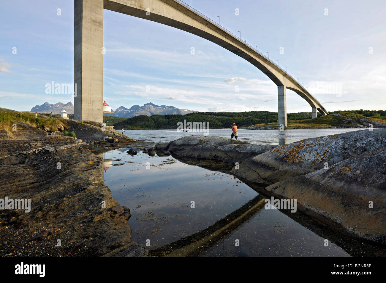 Saltstraumen bridge crossing the strongest tidal current in the world ...