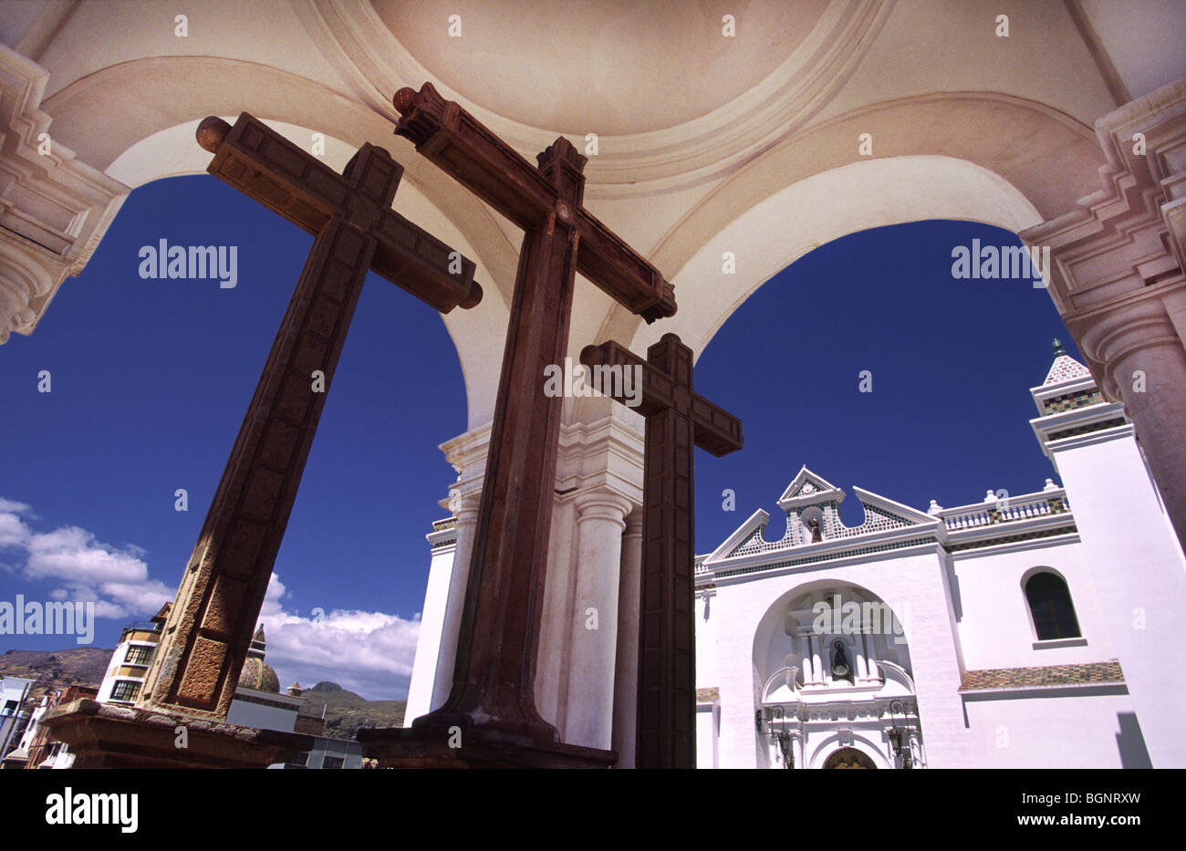 The Cathedral in Copacabana. Bolivia Stock Photo - Alamy