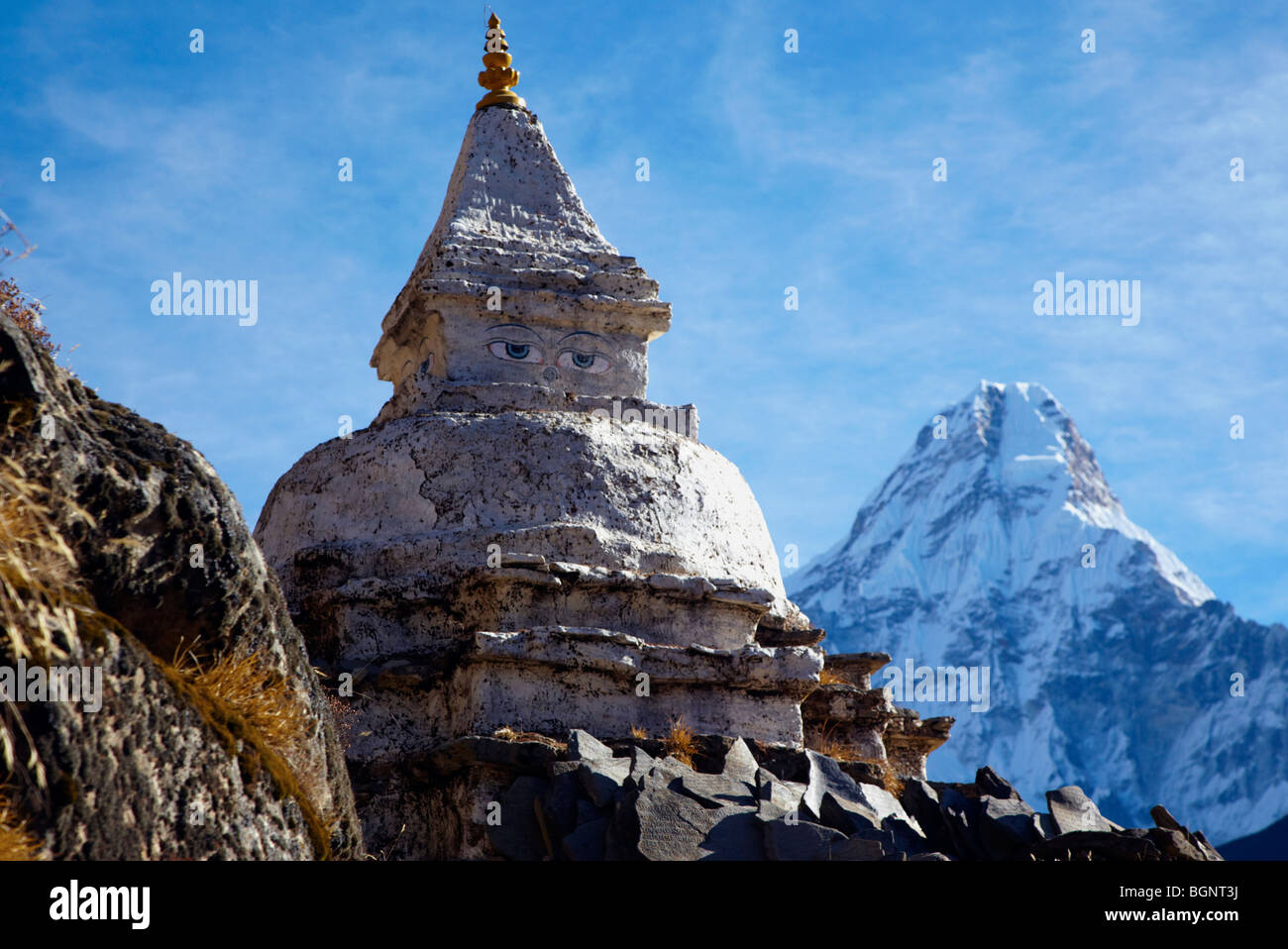 Buddhist Stupa Everest Region Himalayas Nepal Asia Stock Photo - Alamy